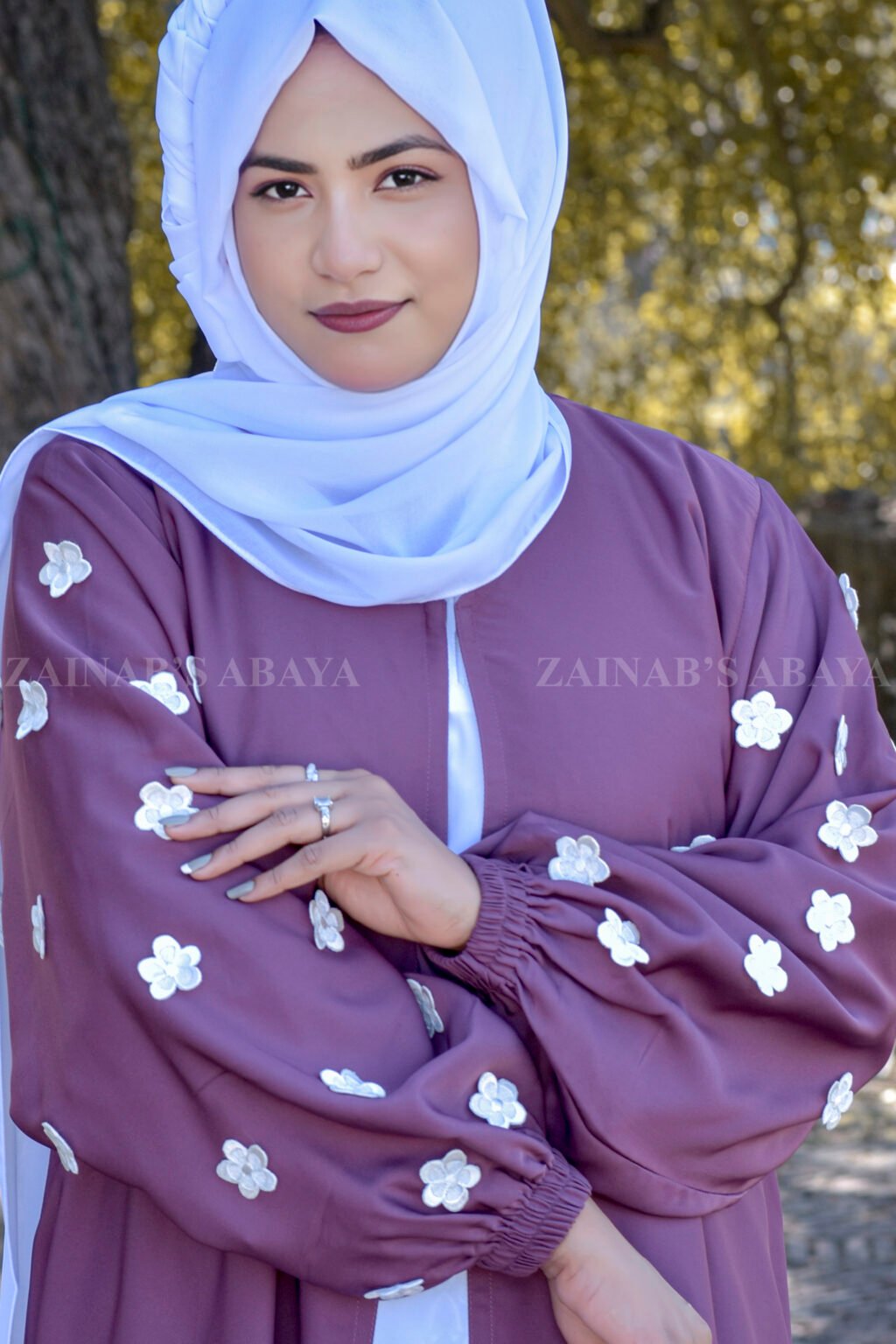 Elegant Gown Abaya with Inner Maxi OL-1063 - Zainab Abaya